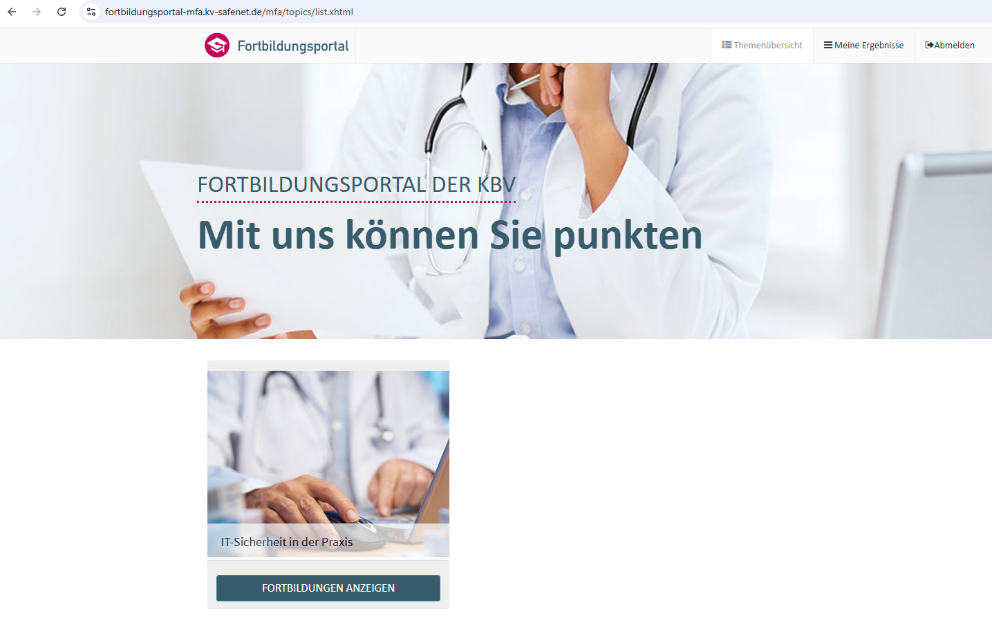 Fortbildungen - Richtlinie IT-Sicherheit in der Praxis - IT in der Versorgung